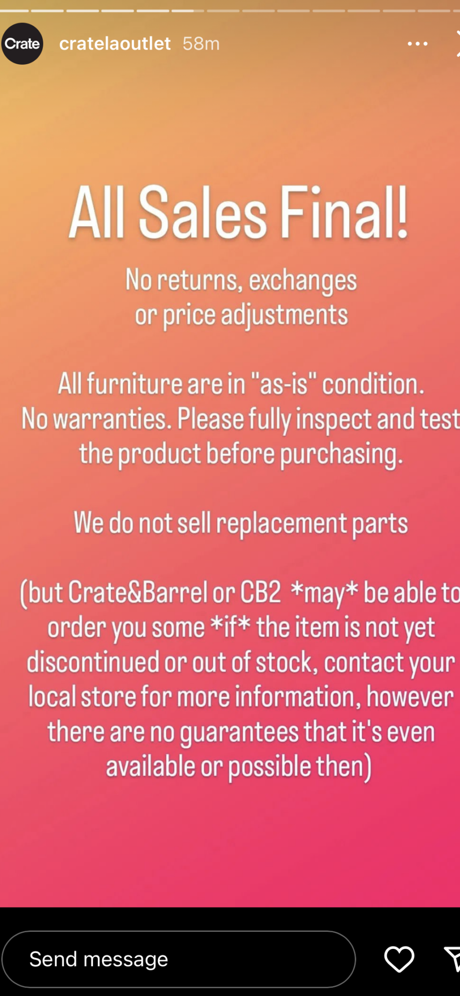 Crate and Barrel Outlet Information - That Outlet Girl